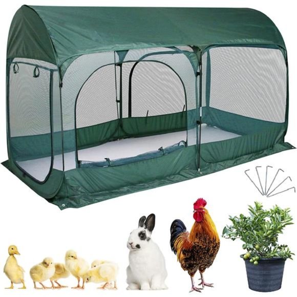 Small Pets | Portable Chicken Run Large Popup Chicken Pen For Small ...